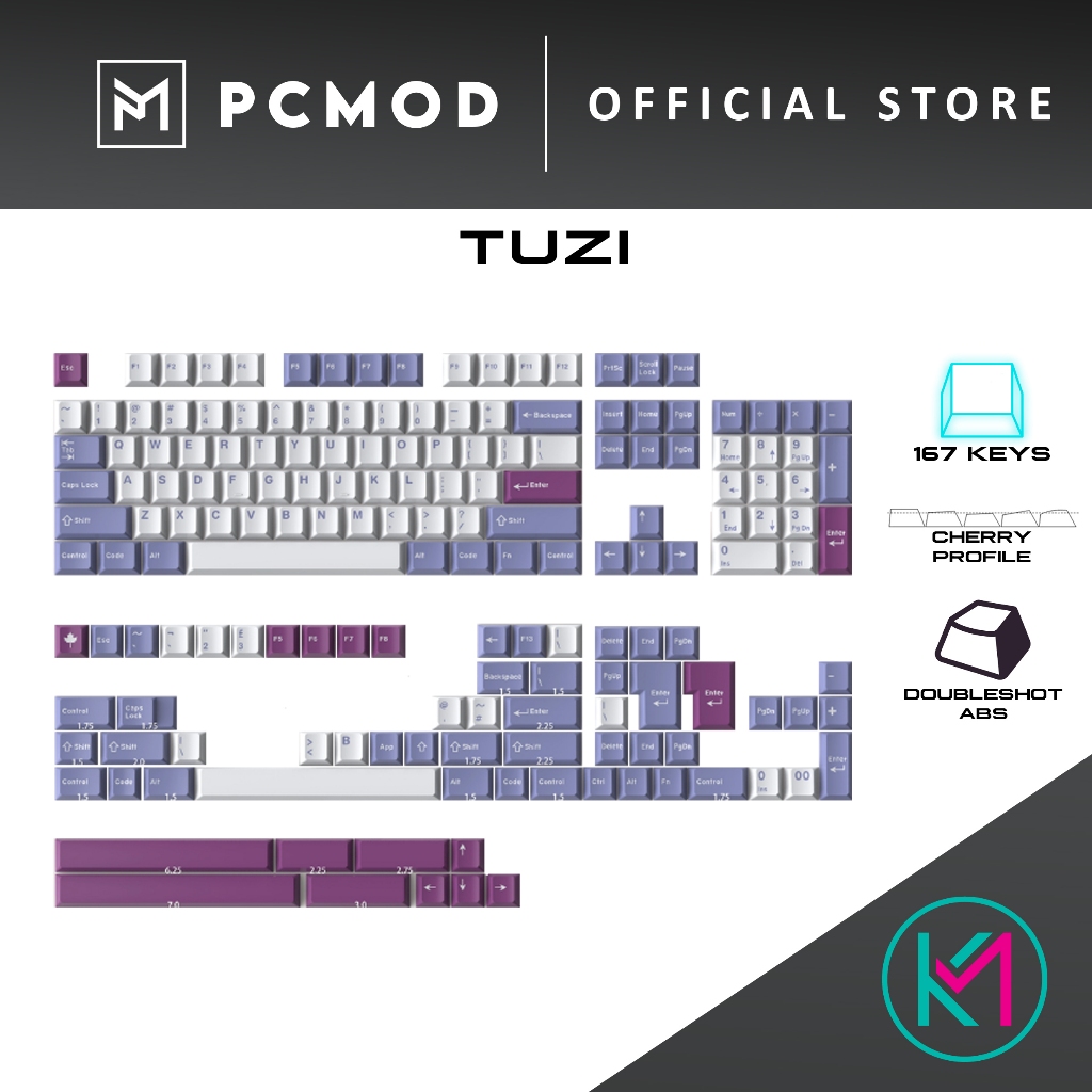 TUZI Cherry Profile Keycaps for Keyboards PCMOD x KEYMOD | Shopee ...