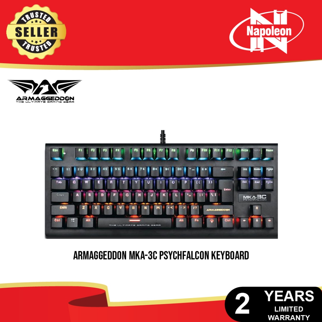 ARMAGGEDDON MKA-3C PSYCHFALCON KEYBOARD - BLUE (CLICK SOUND) | Shopee ...