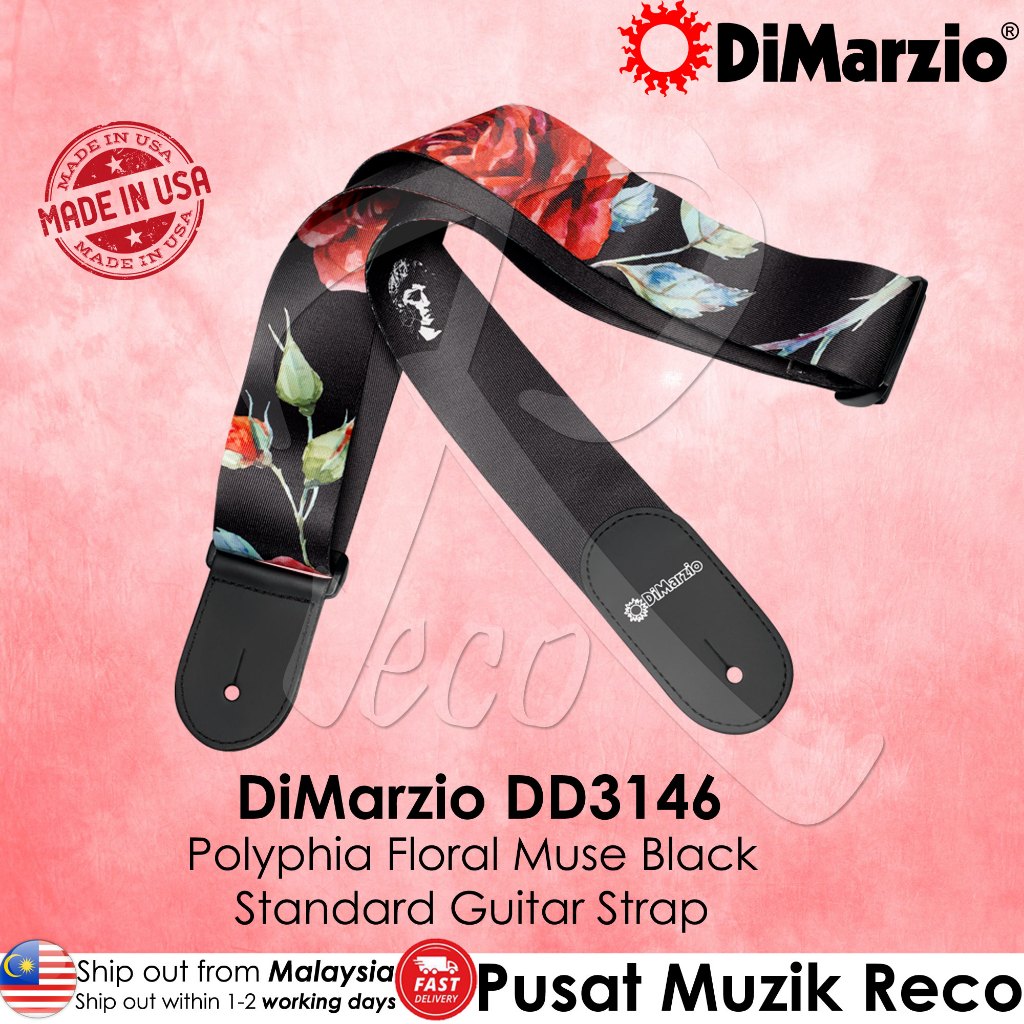 DiMarzio Cliplock Guitar Strap Steve Vai / John Petrucci / Polyphia ...