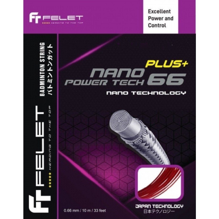 Felet Nano Power Tech 66 Plus Badminton String (0.66mm) | Shopee ...