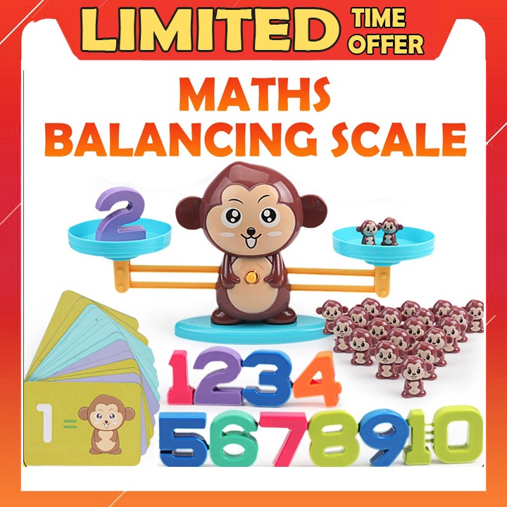 Toy Kids Game Monkey Math Balancing Scale Number Balance Games Kids ...