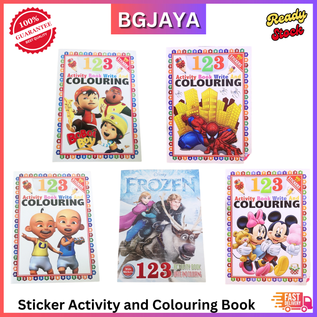 123 Activity Book Write And Colouring Kids Early Learning Books with ...