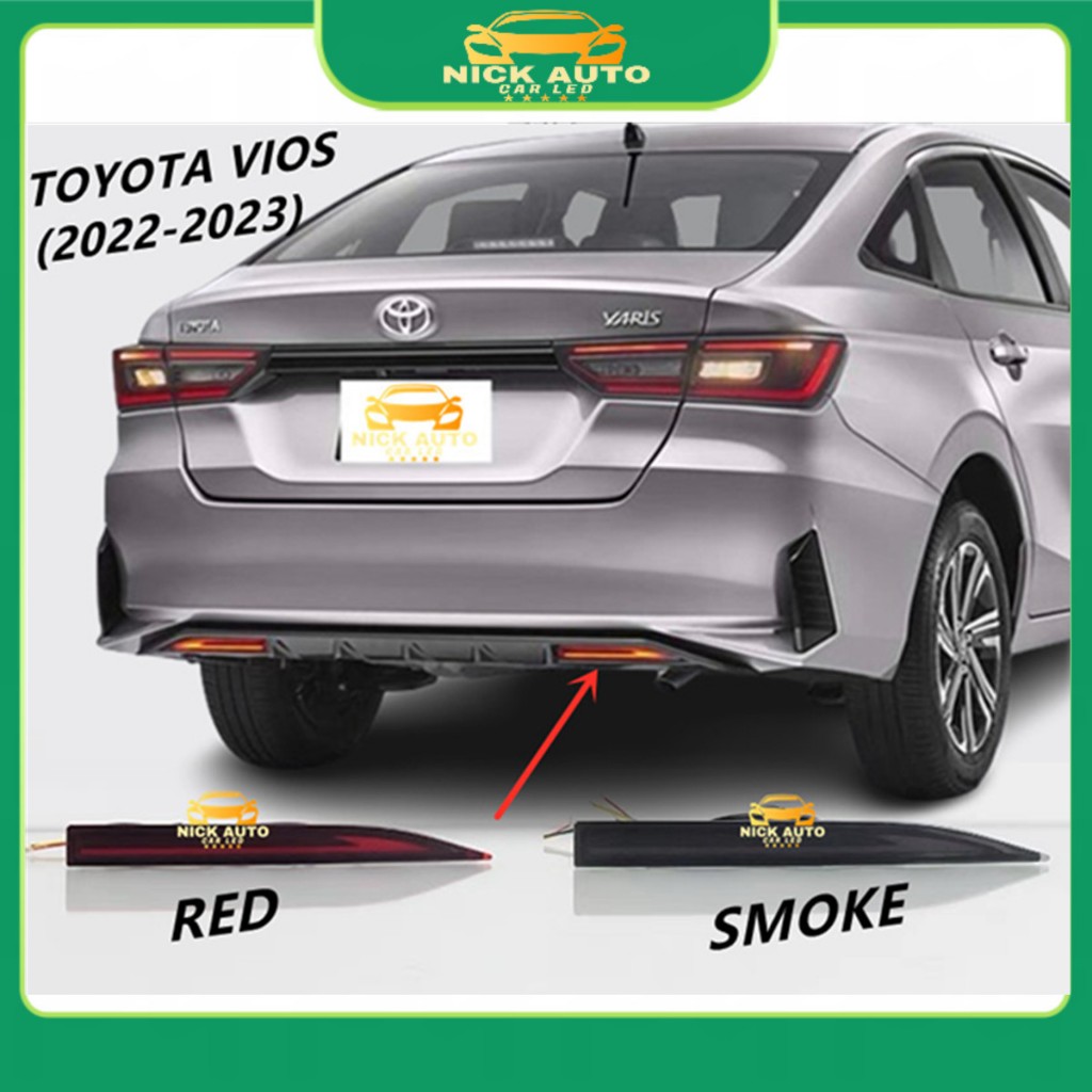 Toyota Vios 2022-2023 Facelift Rear Bumper Reflector LED Light Rear ...