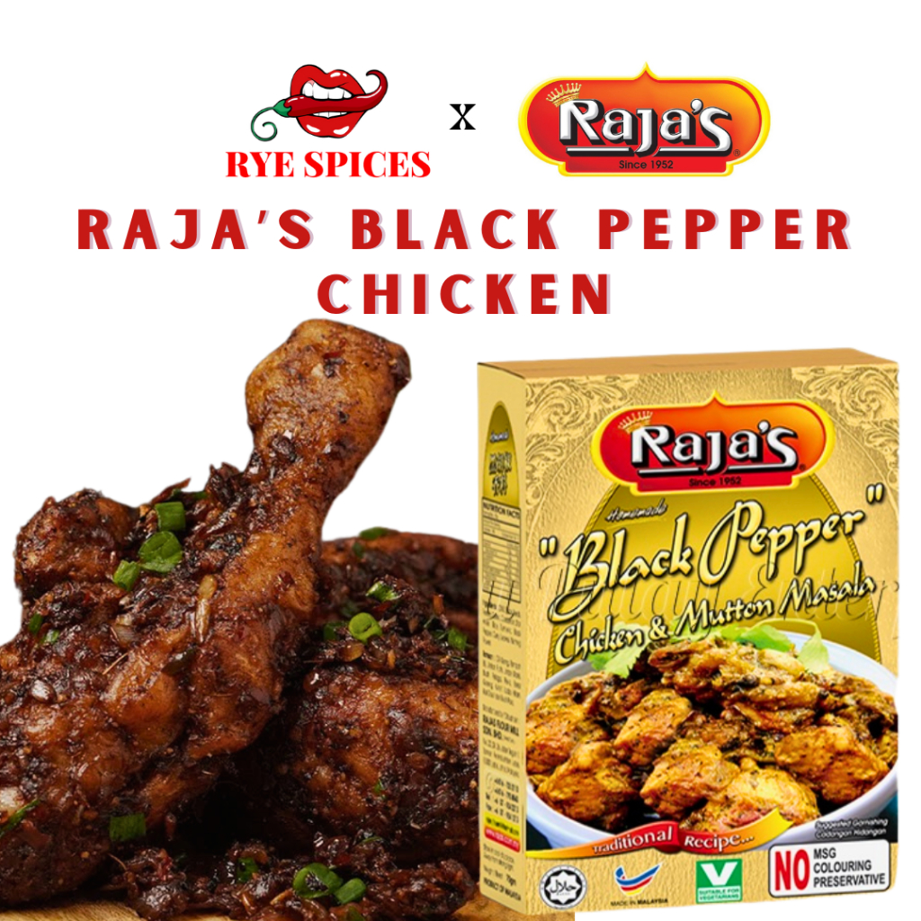 Raja's Black Pepper Chicken Masala /Masala Ayam Lada Hitam Raja's (70g ...
