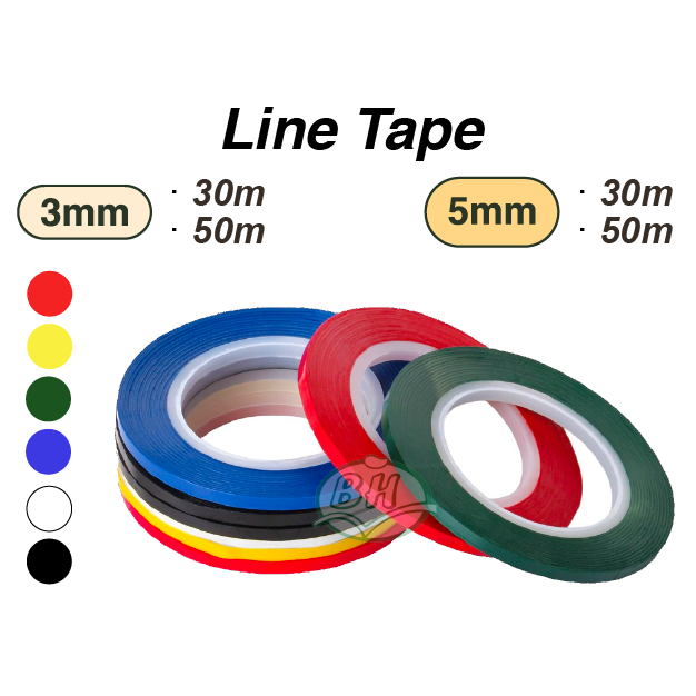 Whiteboard Line Tape (3mm & 5mm, 30m & 50m) Whiteboard Tape / Line tape ...