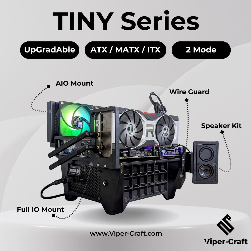 [ TINY Series ] PC Frame / Stand / Test Bench - PETG Material ( MATX ...