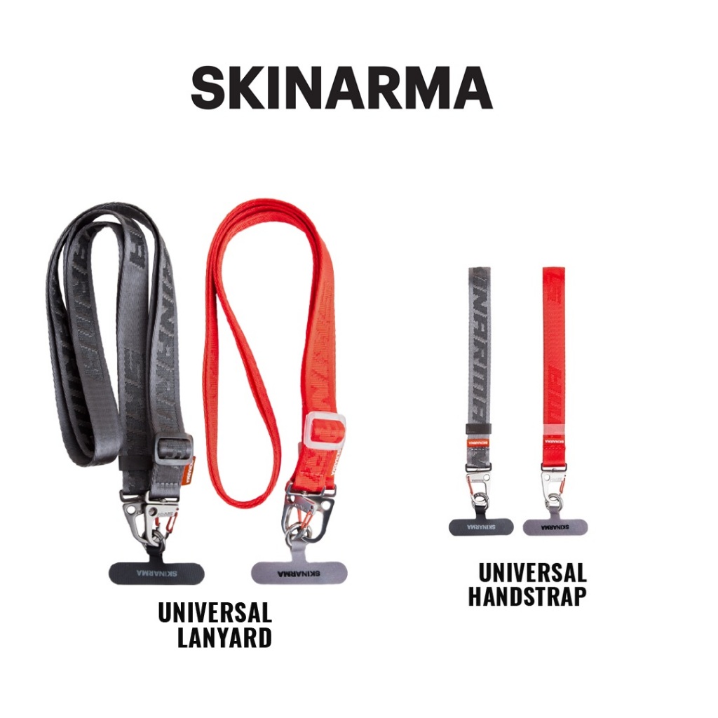 SKINARMA Scout Lanyard Handstrap Grey Red | Shopee Philippines