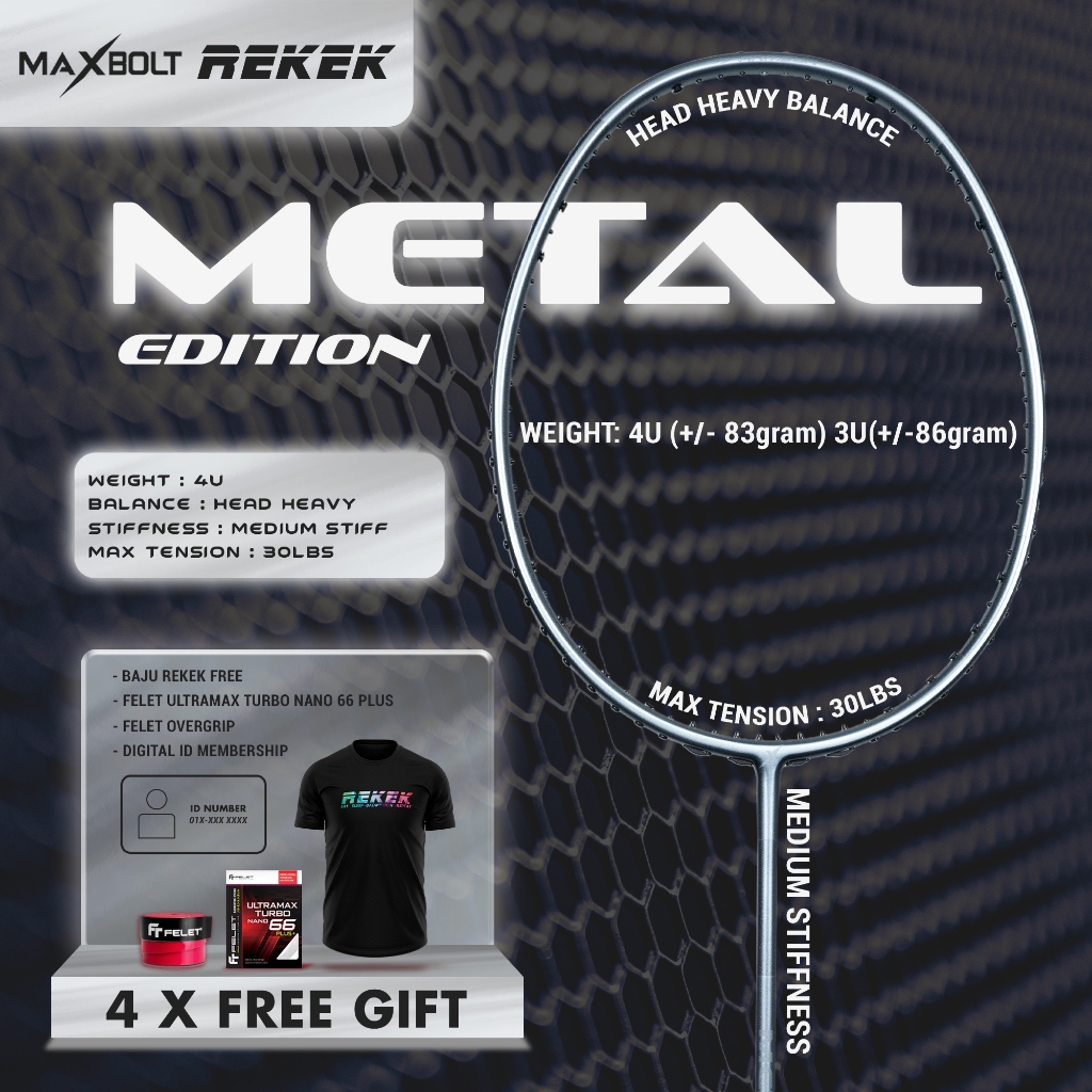 MAXBOLT METAL EDITION BADMINTON RACKET | Shopee Philippines