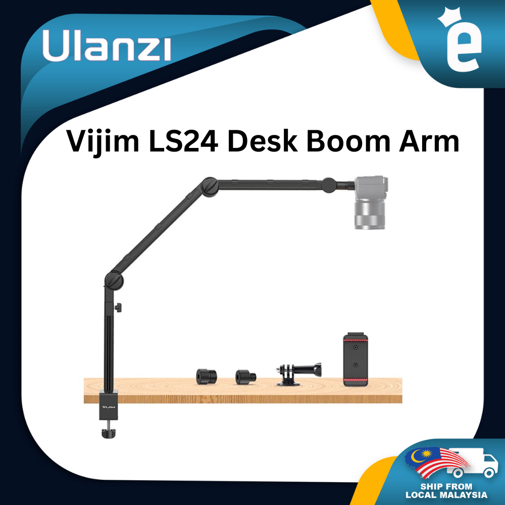Ulanzi Vijim LS24 Desktop Microphone Boom Arm Stand Extend (1/4'' / 3/8 ...