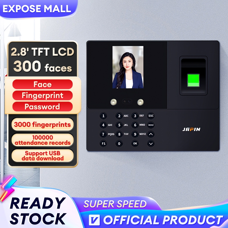Fingerprint Attendance Machine Time Recorder Biometric Facial ...