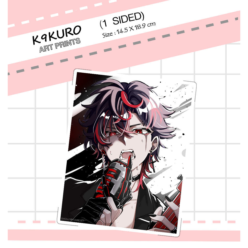 Vtuber K9KURO Kurenai Art Print | Shopee Philippines