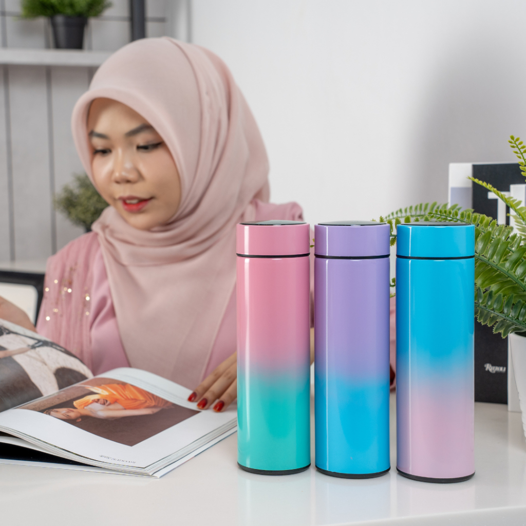 Smart LED Termos Air Panas Botol Air 500ml Temperature Vacuum Flask ...