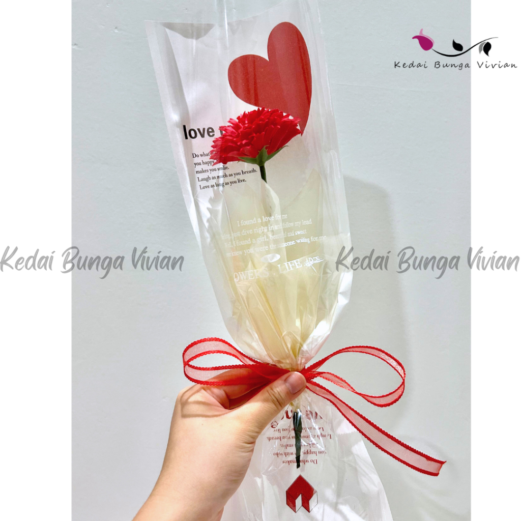 Single Carnation Bouquet Bouquet Carnation Soap Flower Mother's Day ...