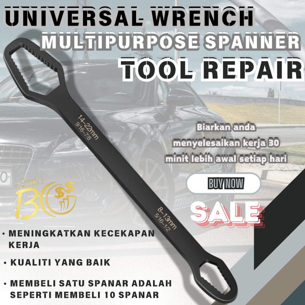 Universal Wrench Multipurpose Spanner Tool Repair | Shopee Philippines