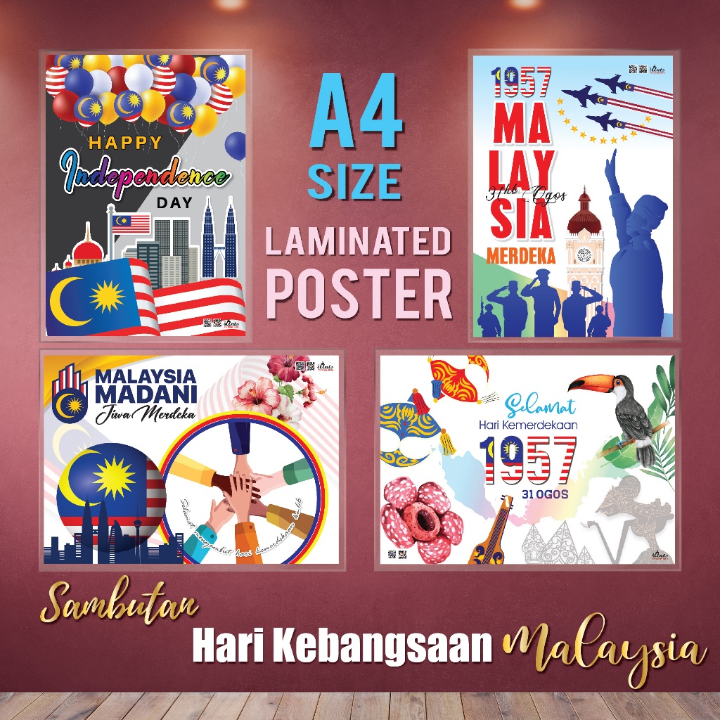 [NEW] A4 Jiwa Merdeka Laminate Poster National Day School hiasan ...