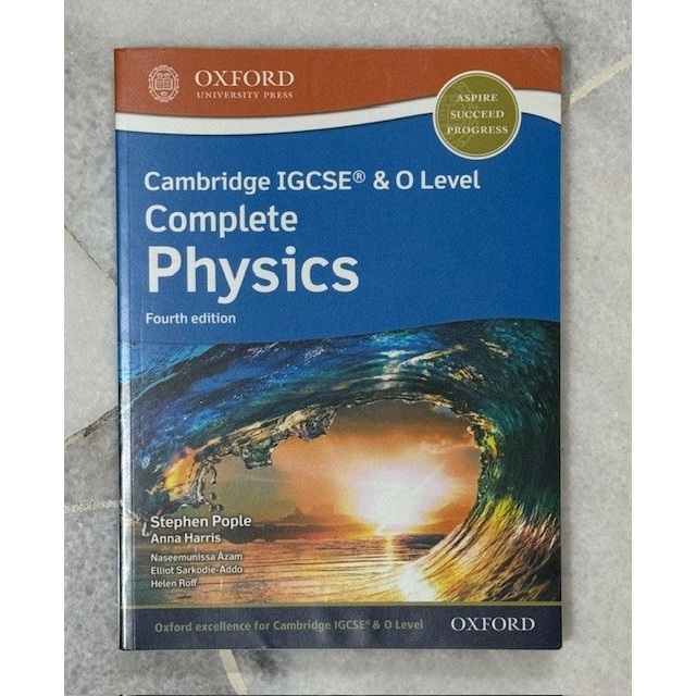 CAMBRIDGE IGCSE AND O LEVEL COMPLETE PHYSICS: TEXTBOOK (4E) - Oxford University Press | Shopee ...