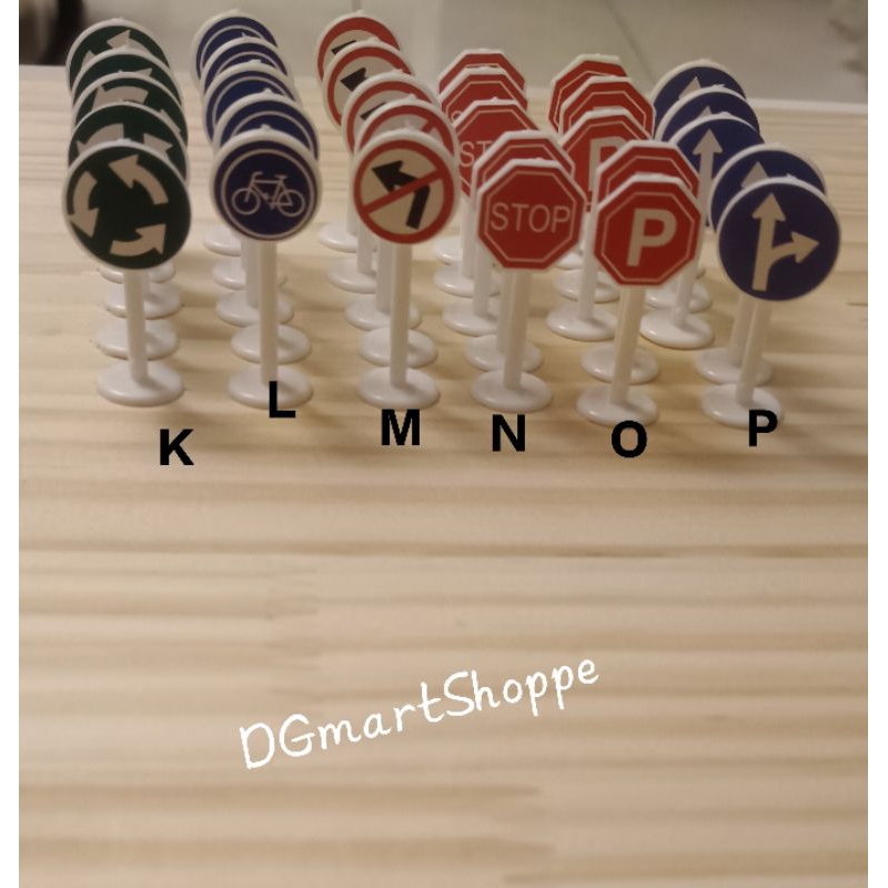 B TYPE Miniature English Road Sign Traffic Signs Toy Kids Children Play ...