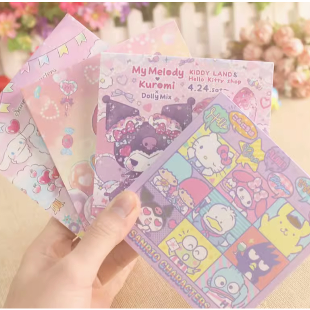 Cute Cartoon Sanrio Kuromi Sticker Cute Student Sticker Book Wearing ...