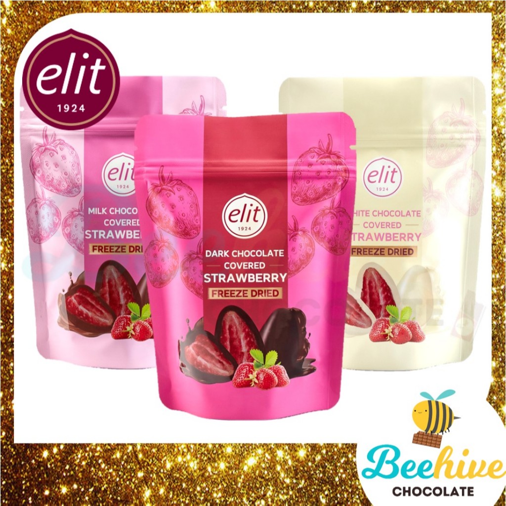 Elit Freeze Dried Strawberry Dark Milk White Chocolate 80g | Shopee ...