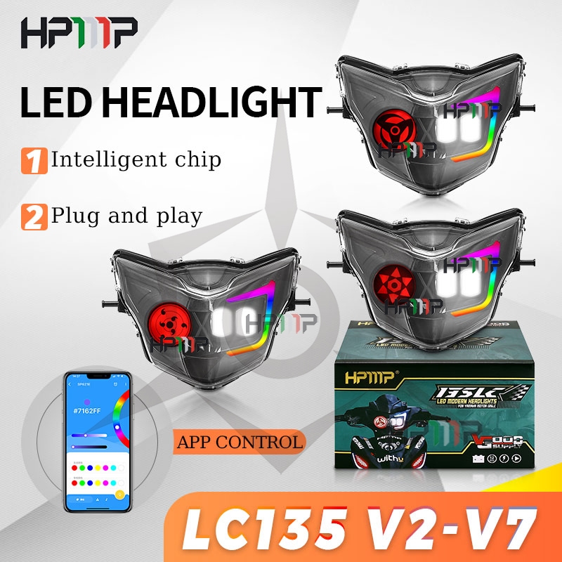 Yamaha LC135 LED Head Light Lampu Depan LC135 V2 V3 V4 V5 V6 V7 Head Lamp Custom | Shopee ...