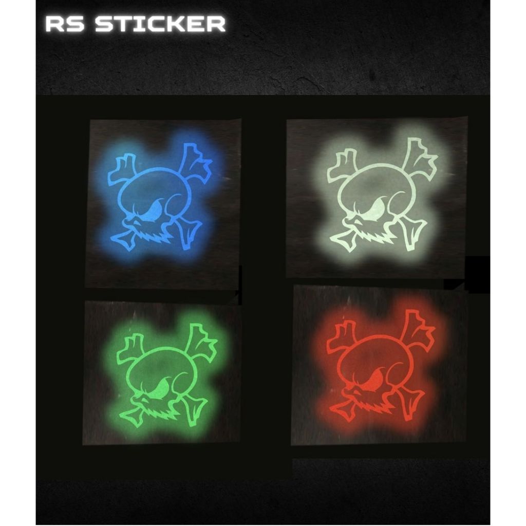 Reflective Skull Logo Motorcycles Helmet laptop Car Sticker / MT008 ...