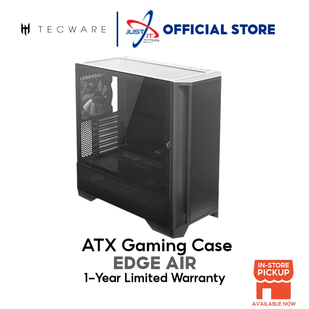 TECWARE Edge Air TG ATX Gaming Case/Casing - Black | Shopee Philippines