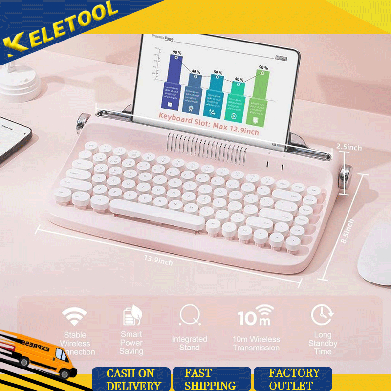 Actto B303 Retro keyboard Mini Bluetooth Keyboard Multi Pairing ...