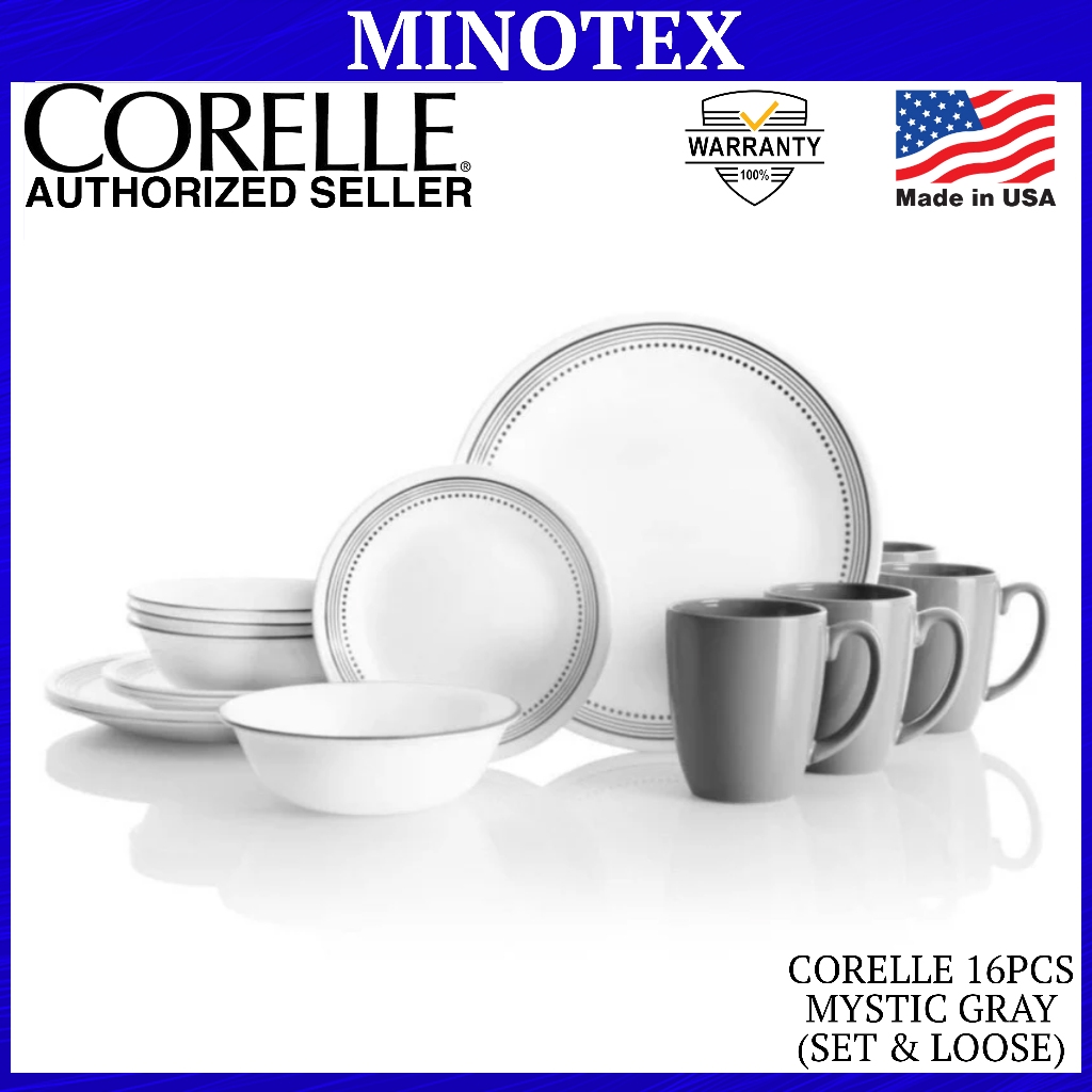 Corelle Mystic Gray 16pcs Dinnerware Set Livingware DinnerSet / Set ...