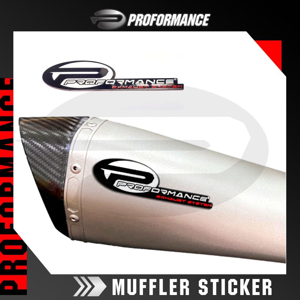 Accessories Proformance Exhaust Pipe Sticker 3D Aluminium Muffler ...