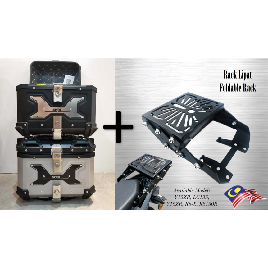 SMRT Box Motor X design Aluminium Top Box Heavy Duty Kotak Motosikal ...