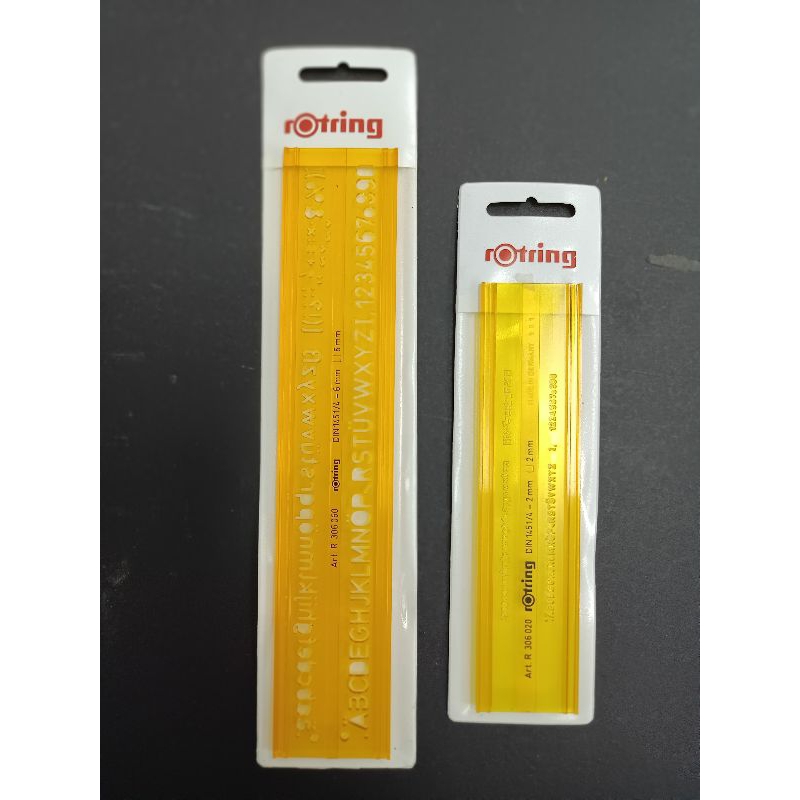 Rotring 1451 ( 2mm/R306020 6mm/R306060 ) Lettering Stencil Din - 1 pcs ...