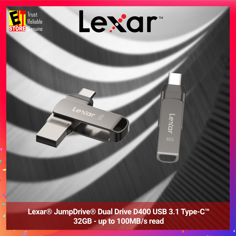 Lexar JumpDrive Dual Drive D400 USB 3.1 Type-C (32GB/64GB/128GB/256GB) | Shopee Philippines
