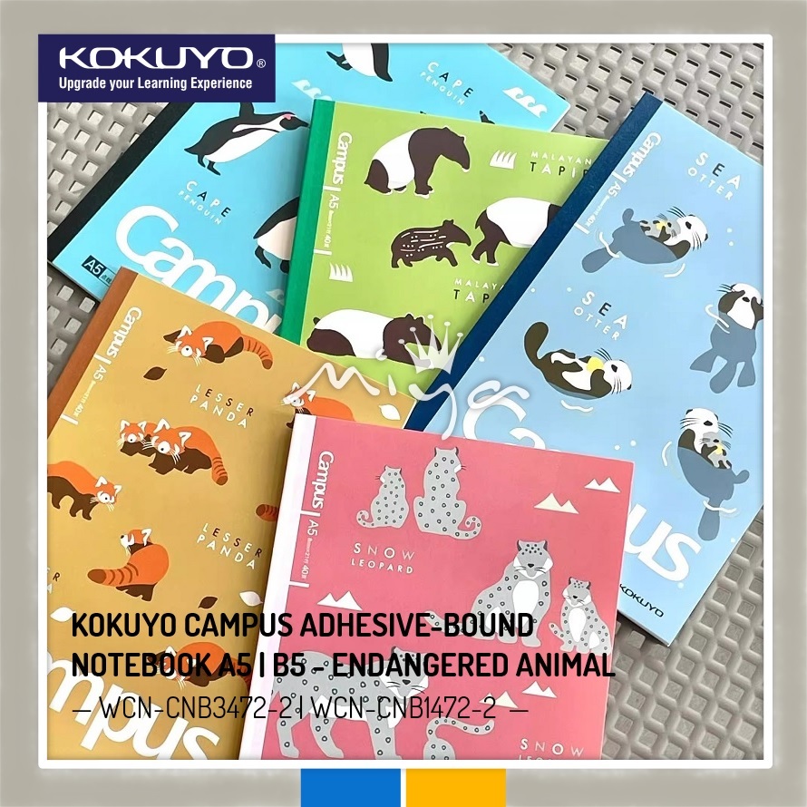 KOKUYO CAMPUS NOTEBOOK A5 / B5 -DOTTED 8MM RULE LINE - ENDANGERED ...