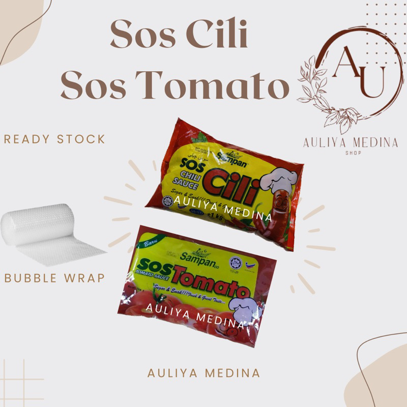 SOS Cili Sampan Chili Sauce 1KG / SOS Tomato Sampan 1KG | Shopee ...