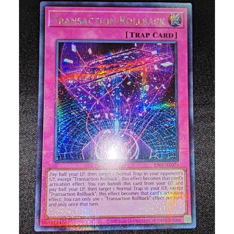 YUGIOH ES01-AE075 Transaction Rollback [SER/ SR] | Shopee Philippines