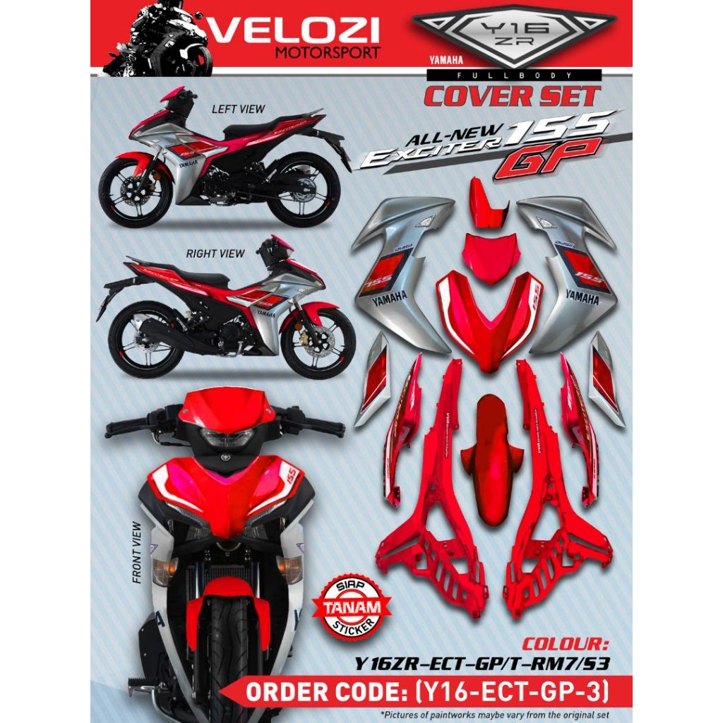 VELOZI full set cover set Y16ZR Y16 Full Set Cover set All New Exciter ...