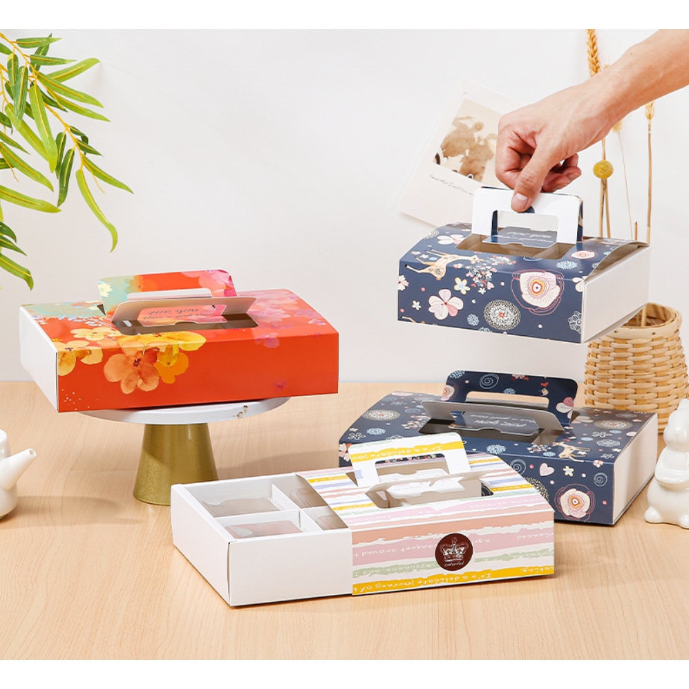 4grid New Mid Autumn Festival Mooncake Box Portable Box Packaging Egg ...