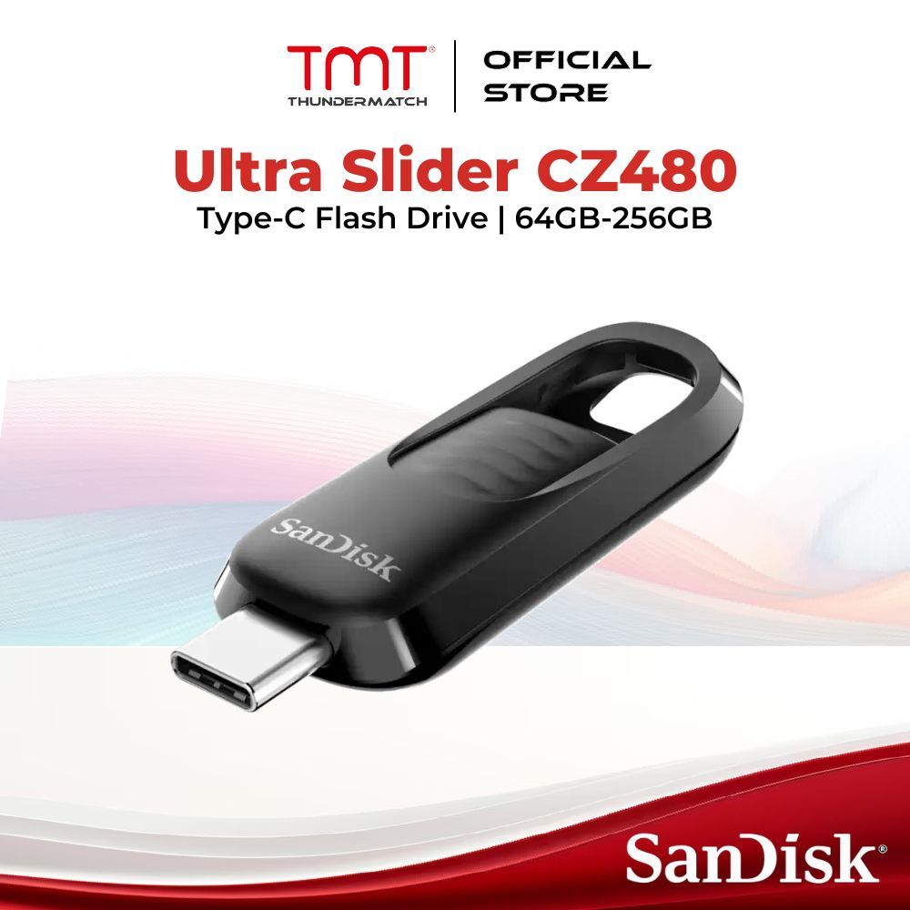 SanDisk Ultra Slider Type-C Flash Drive (64GB/128GB/256GB) CZ480 ...