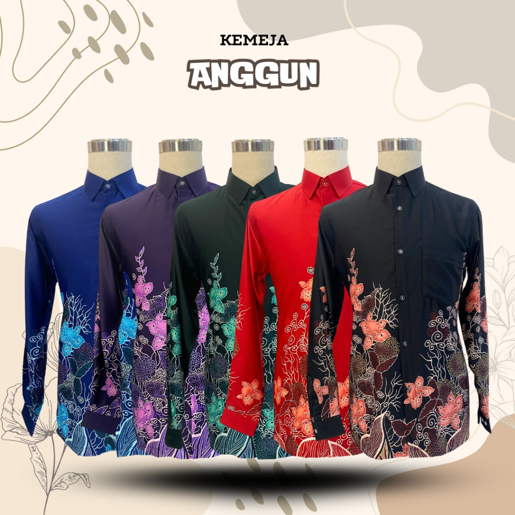 NEW DESIGN !!! KEMEJA BATIK ANGGUN IN 5 COLOUR BY MOFF COLLECTION ...