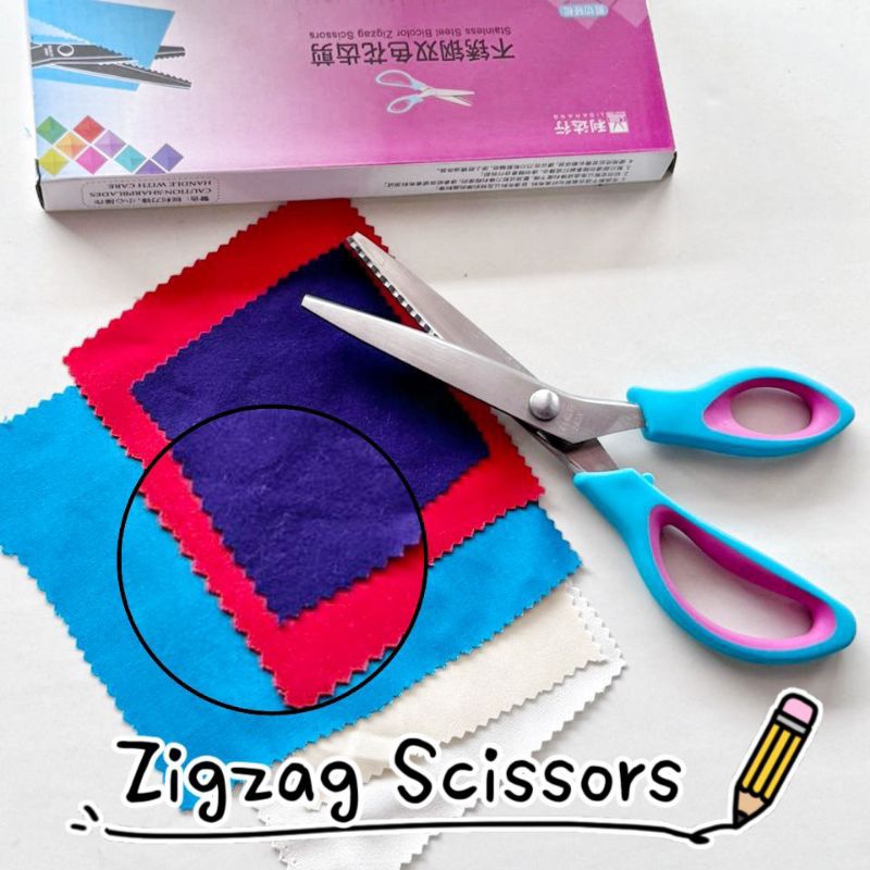 ZIG ZAG Scissors/Gungting ZIG ZAG/Tailor Scissors Triangle Tooth Sewing ...
