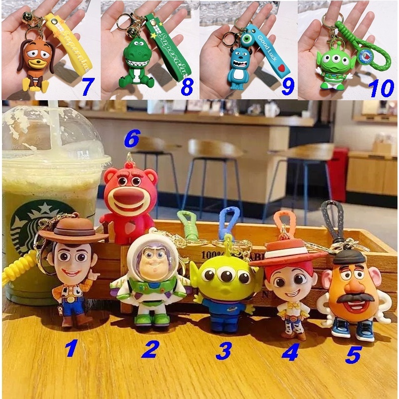 Toy Story Cute Key Chain Woody Jessie Aliens Buzz lightyear Mr. Potato ...