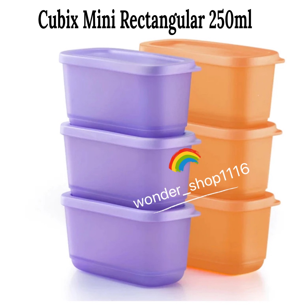 Tupperware Cubix Mini Rectangular 250ml (1pc) | Shopee Philippines