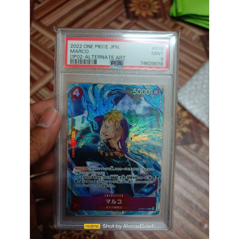 Psa 9 One Piece Card Game Marco OP02-018 R Alternate art | Shopee Philippines