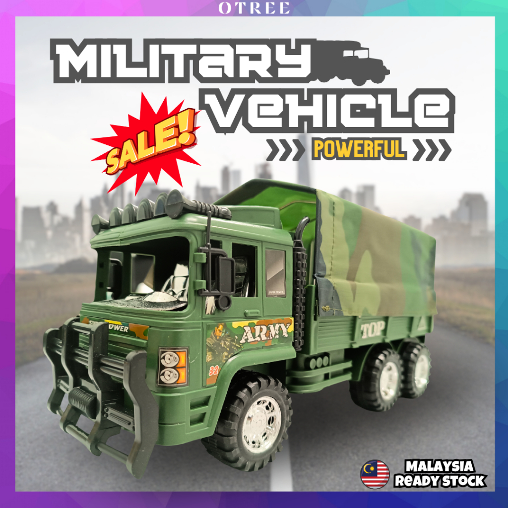 Harga Kilang Kids Big Army Military Truck Car Toy/Push Pull Truck Toy ...
