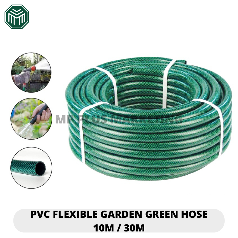 Reinforced PVC Flexible Garden Hose Green 10m 30m x 2.5mm / Getah Paip ...