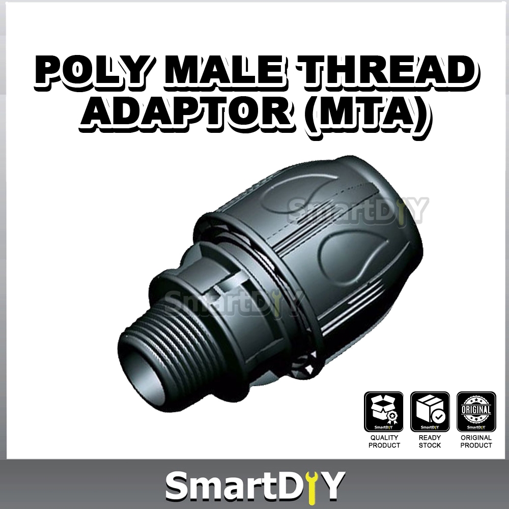 HDPE FITTINGS Male Thread Adaptor MTA PP Poly Water Connection Fitting ...