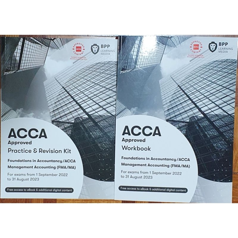 BPP ACCA Approved Workbook / Practice & Revision Kit Foundations in Accountancy/ACCA Management ...