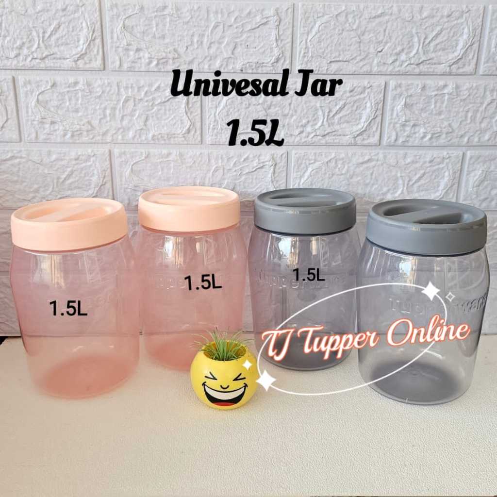 Tupperware Universal Jar Set (1 PC) - Grey / Peach | Shopee Philippines