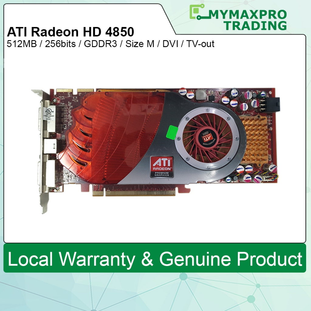 AMD ATI Radeon HD 4850 512MB 256Bits GDDR3 DVI TV-Out (REFURBISHED) | Shopee Philippines