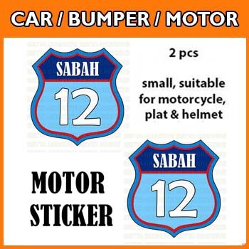 Sabah Route 66 - Car Sticker / Bumper Sticker / Motor Sticker / Helmet ...